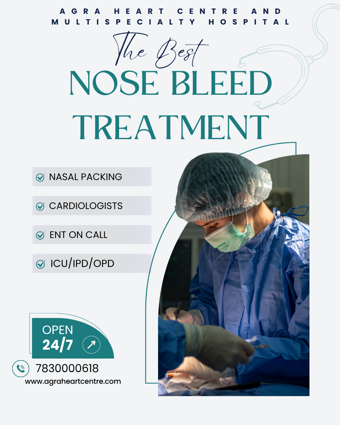 Best Nose Bleed (epistaxis) treatment in Agra » Agra Heart Centre